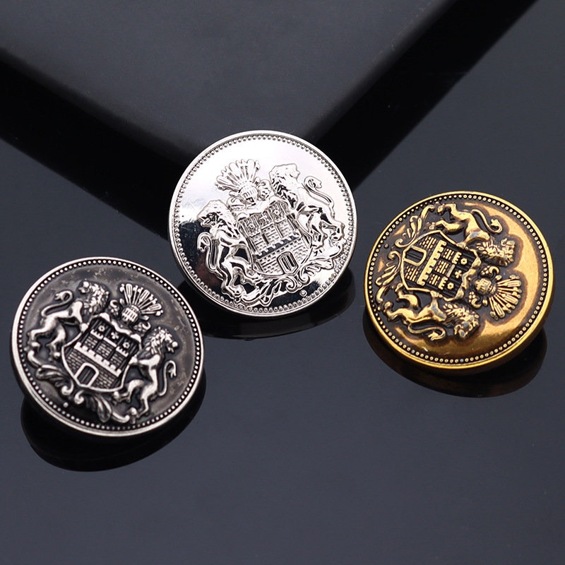 Silver Buttons With Crown - Etsy