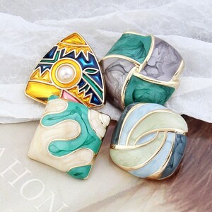 Metal Irregular Buttons-6pcs Vintage Baroque Painted Shank Button for ...