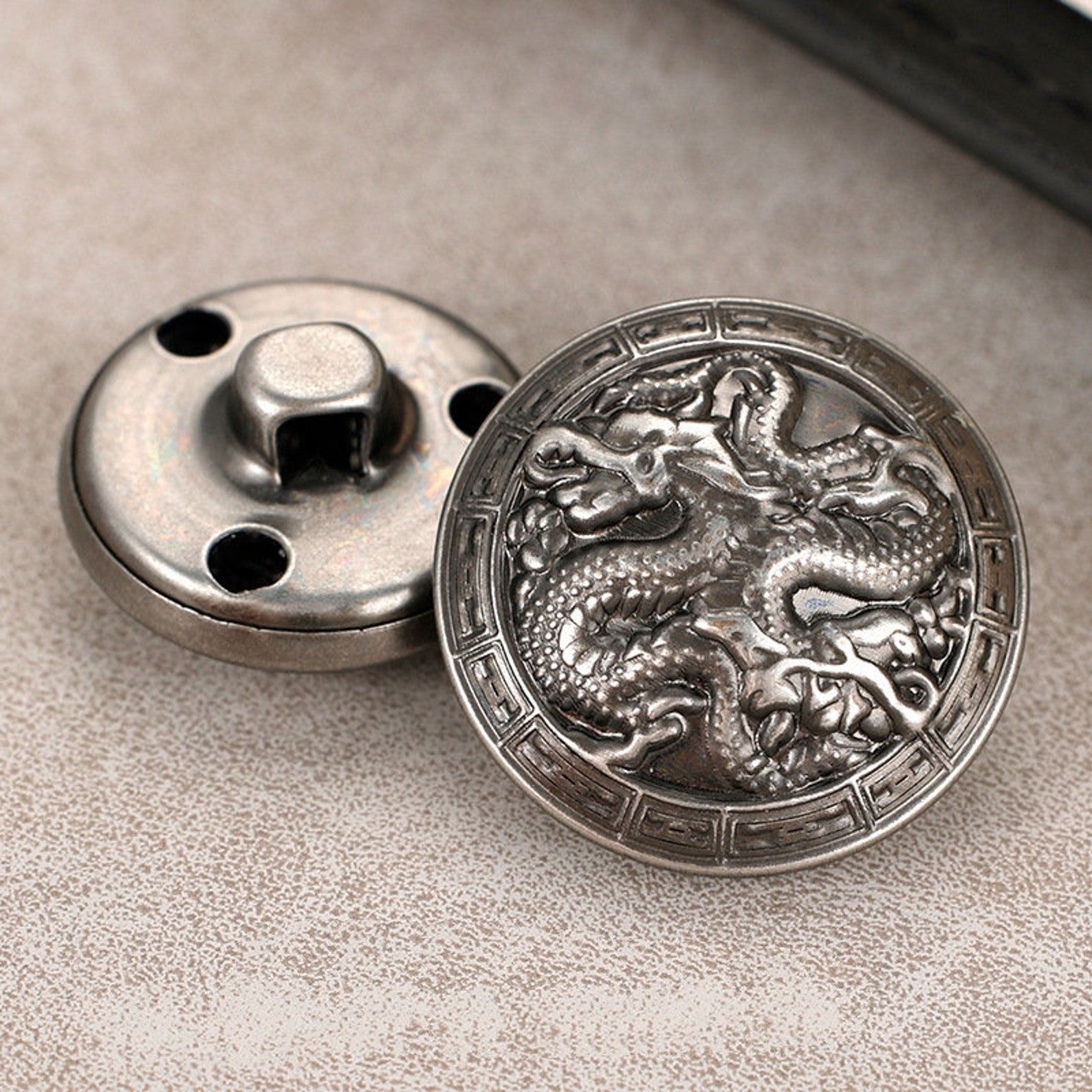 Metal Dragon Buttons-10pcs Brass Bronze Gold Silver Button for Blazer ...