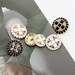 Metal Cross Buttons-6pcs Gold White Black Hollow Button for Blazer/coat ...