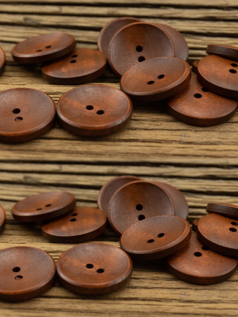 Dark Brown Wood Buttons: Vintage Style Sewing Supplies(20/50/100/200pcs ...