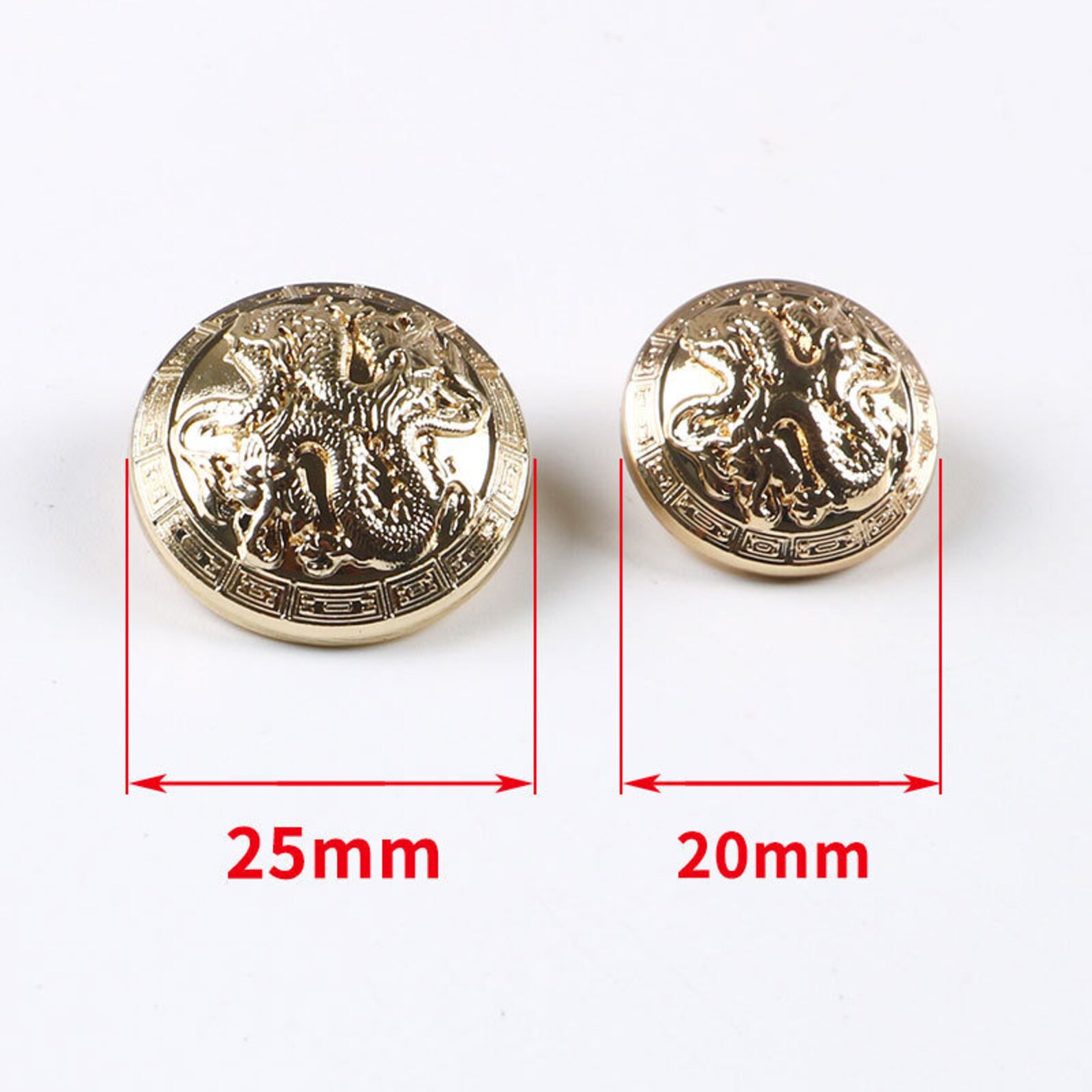 Metal Dragon Buttons-10pcs Vintage Gold Button for Sewing-blazer/jacket ...