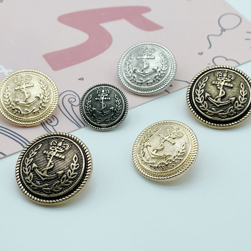 Gold Blazer Buttons Anchors - Etsy UK