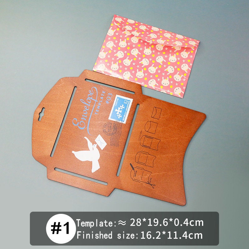 Wood Envelope Template Handmade Wooden Pendant for Box/paper Bag ...