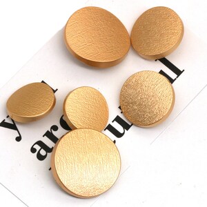 Metal Curved Buttons-6pcs Matte Gold Frosted Button for Cardigan/blazer ...