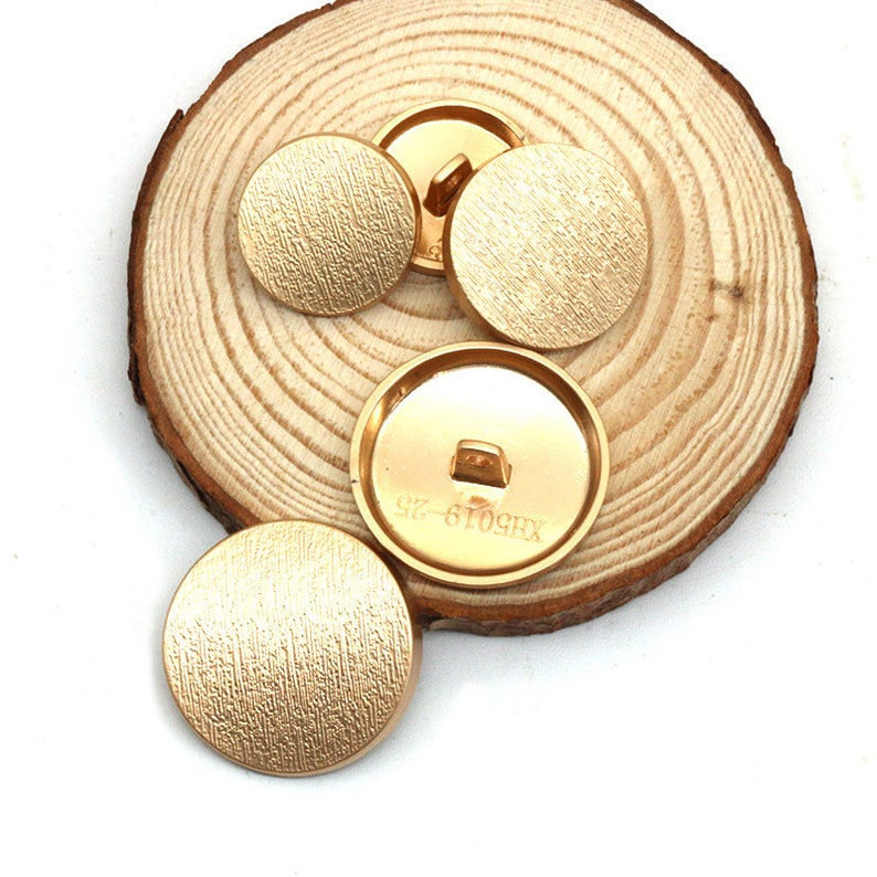 Metal Curved Buttons-6pcs Matte Gold Frosted Button for Cardigan/blazer ...
