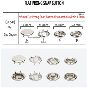 Metal Pearl Prong Snap Buttons: DIY Jacket/jeans Fasteners, 10 Pcs - Etsy