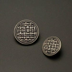 Metal Weave Buttons: Grid Design for Sewing - 6 Pcs - Etsy