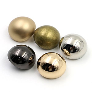 Metal Mushroom Buttons-6pcs Gold Silver Gun Black Button for Sweater ...