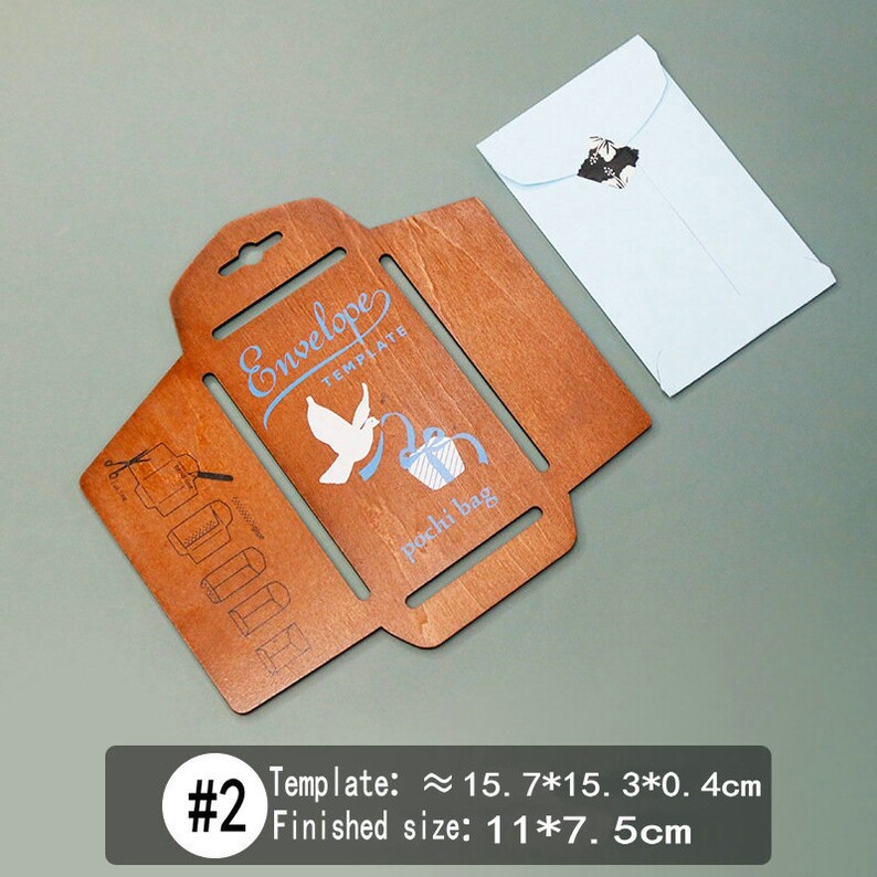 Wood Envelope Template Handmade Wooden Pendant for Box/paper Bag ...