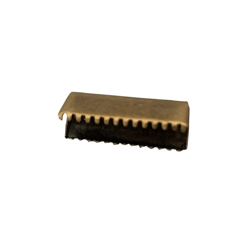 Brass Ribbon End Caps: Crimp Clamp for Webbing/cord/accessories - 10/50 ...