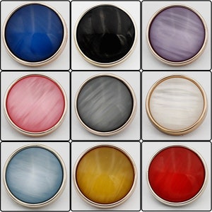 Resin Pearl Buttons-10pcs Colorful Gold Button for Pajamas/blazer/coat ...