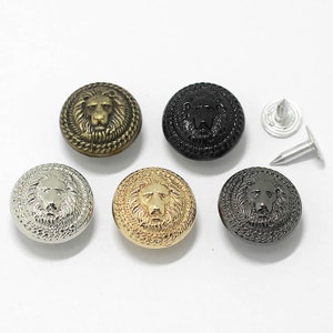 Metal Floral Lion Rivet Stud-10pcs Bronze/black/gun/nickel/gold Shank ...