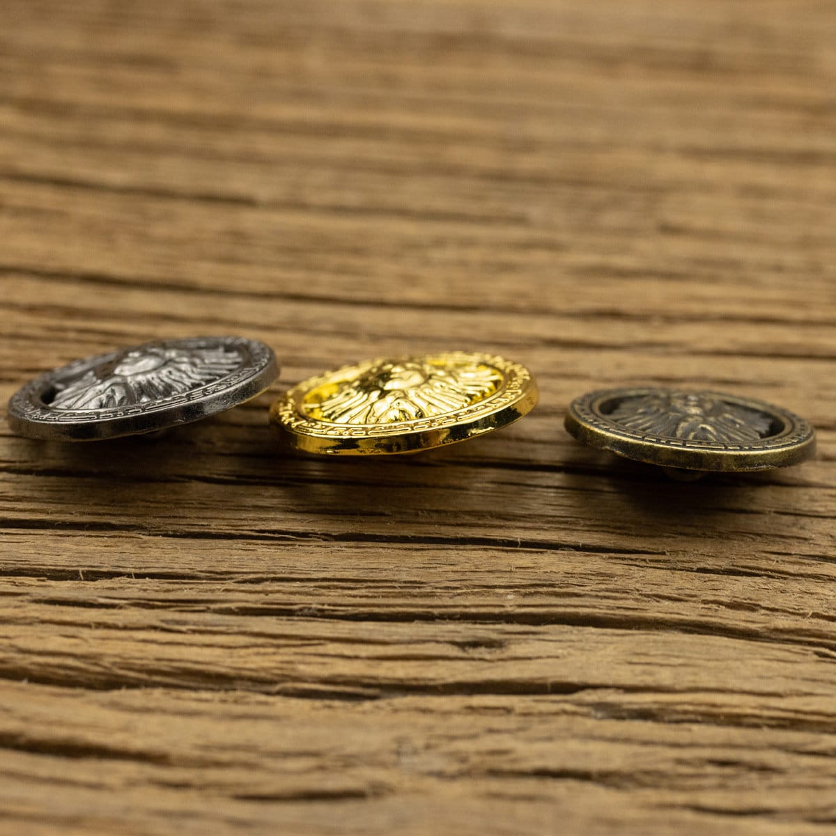 Metal Indian Buttons-10pcs Gun Black/gold/bronze Hollow for Blazer ...