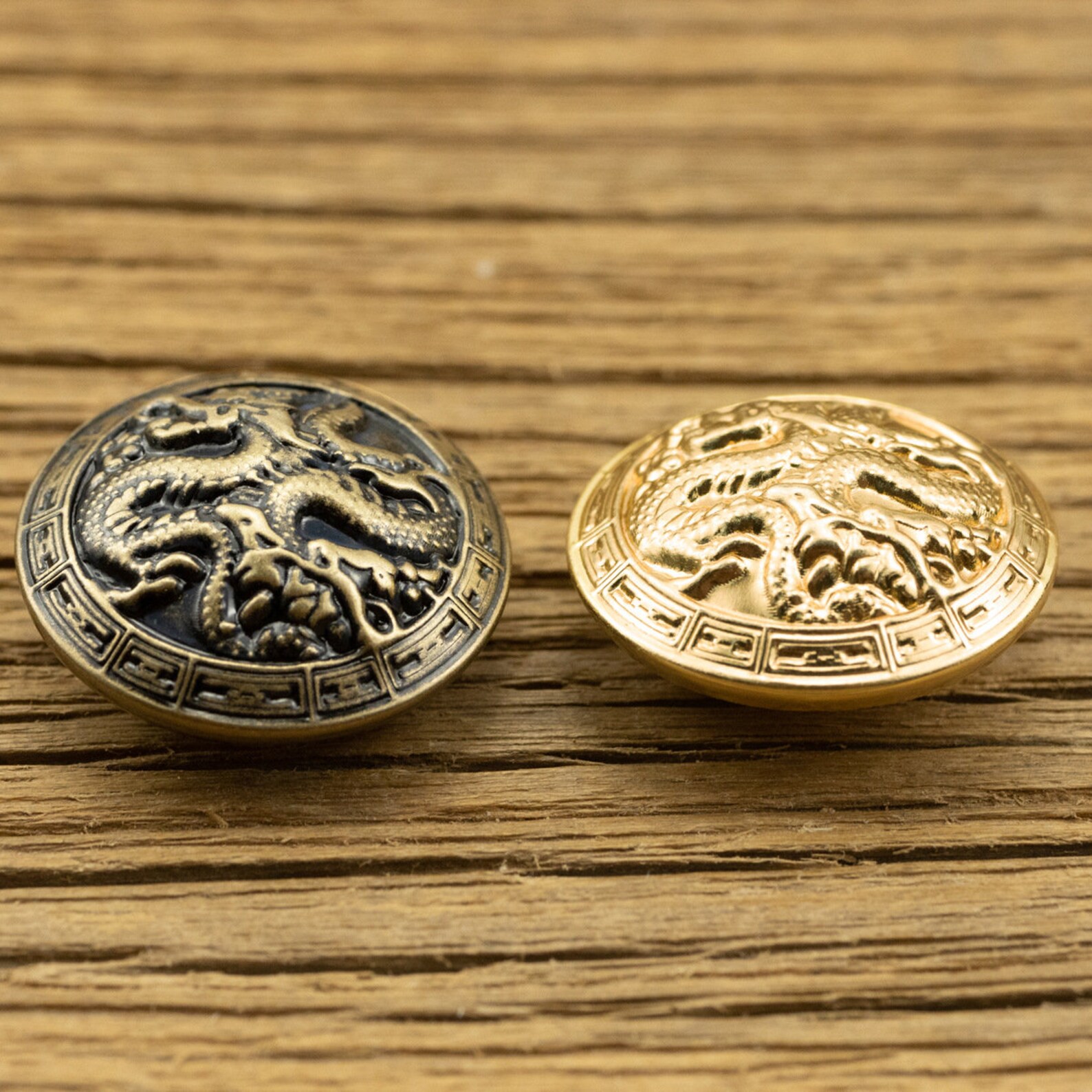 Metal Dragon Buttons-10pcs Brass Bronze Gold Silver Button for Blazer ...