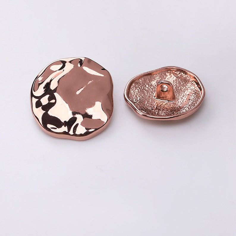 Metal Irregular Buttons-6pcs Gold Ripple Button for Sewing-sweater ...