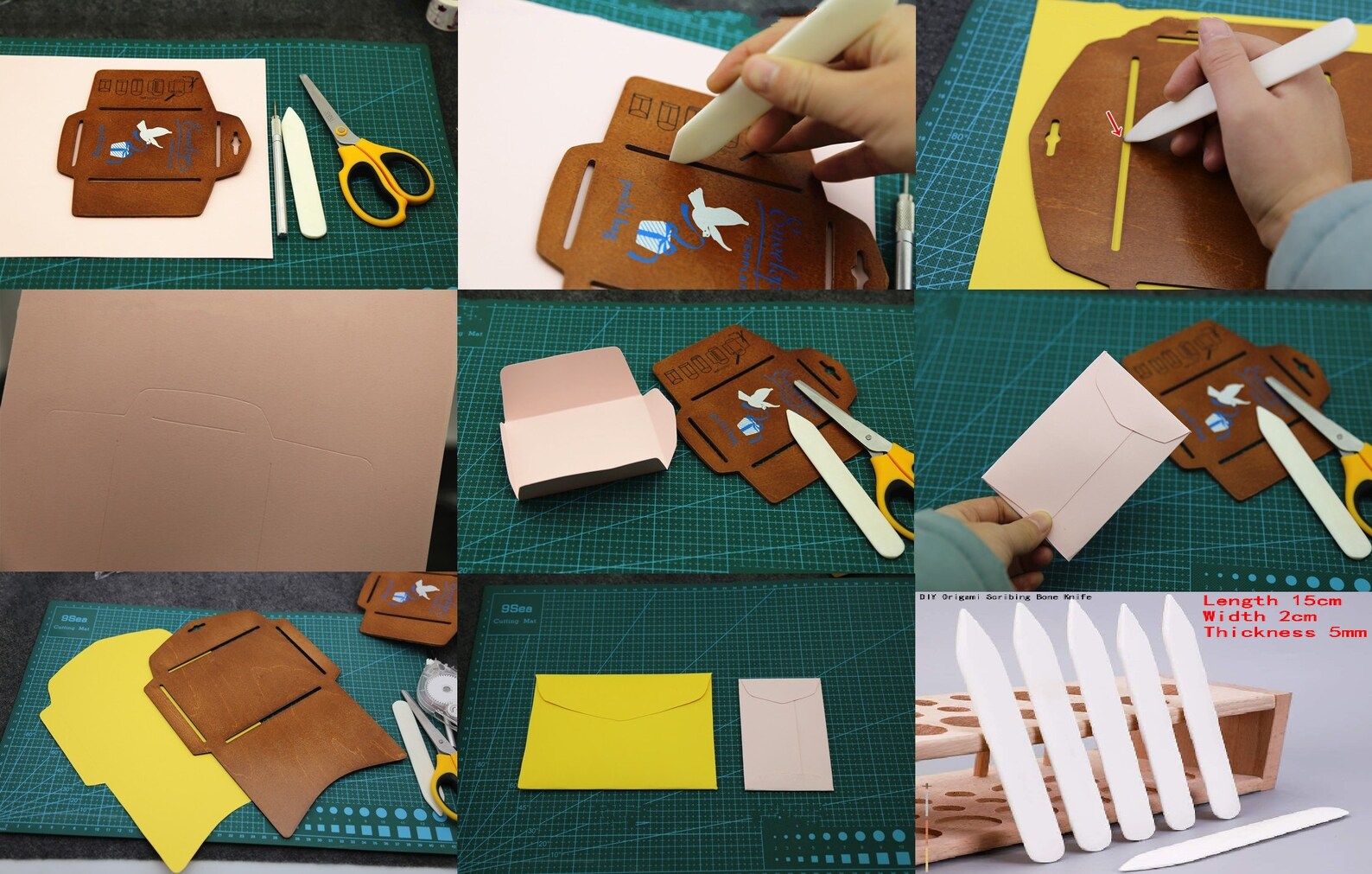 Wood Envelope Template Handmade Wooden Pendant for Box/paper Bag ...