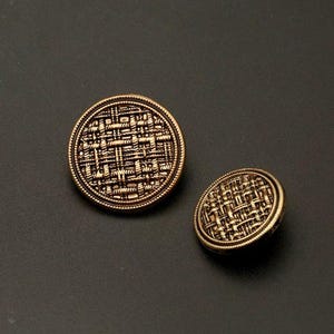 Metal Weave Buttons: Grid Design for Sewing - 6 Pcs - Etsy