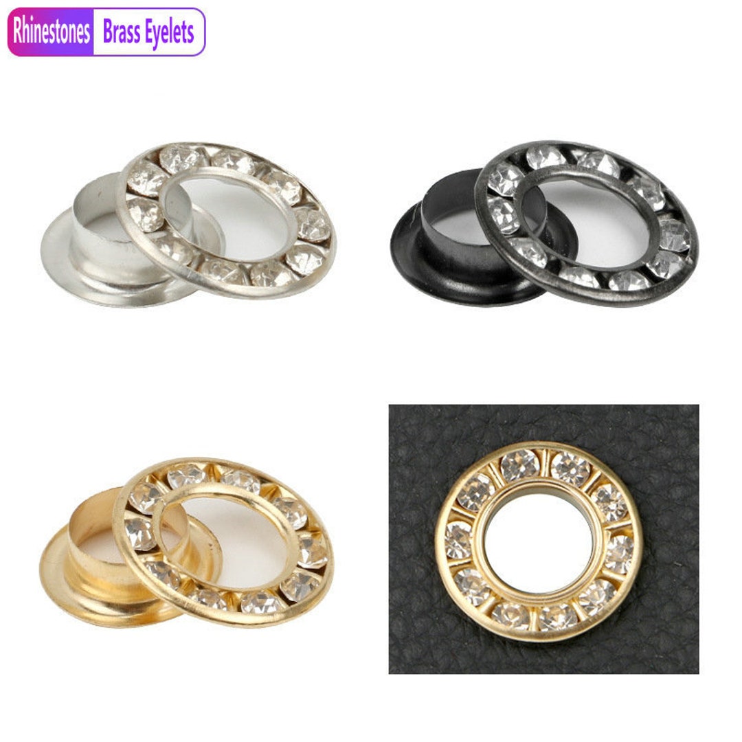 Metal Rhinestones Eyelet Grommet-20/50pcs Snap Ring for Down Jacket ...