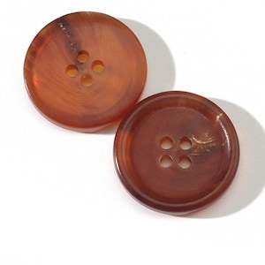 Natural Horn Buttons-6pcs Black/brown Button for Shirt/suit/blazer ...