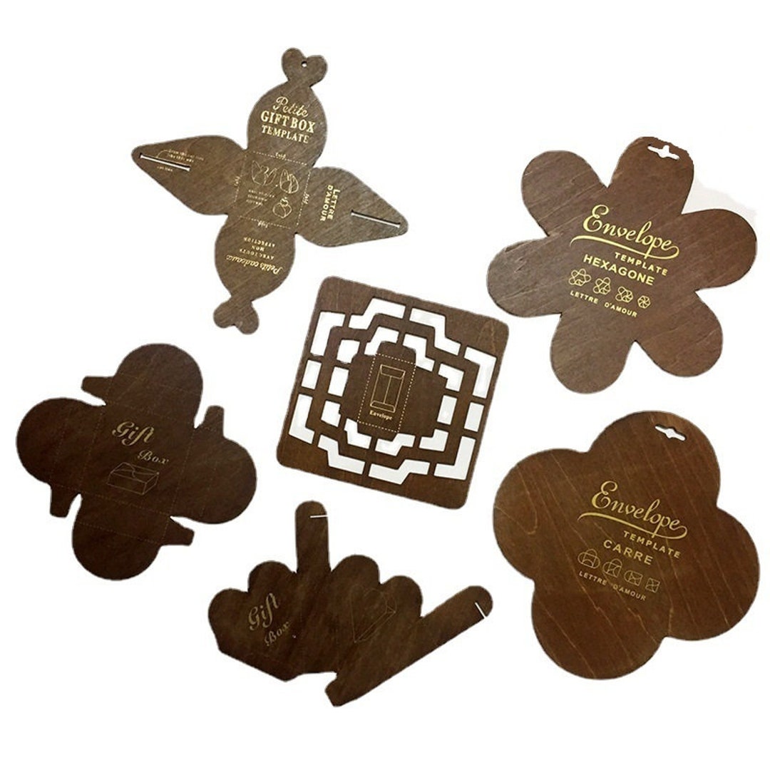 Wood Envelope Template Vintage Craft DIY Handmade Wooden Pendant for ...