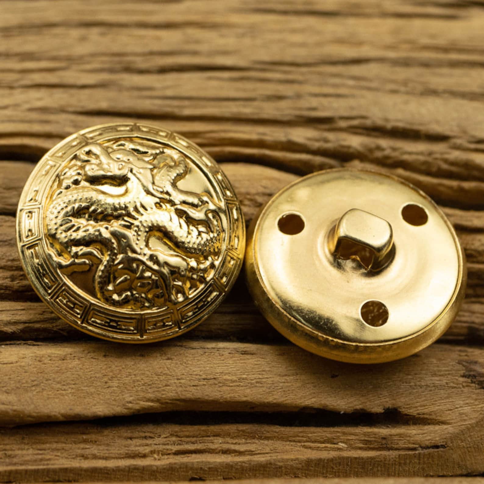 Metal Dragon Buttons-10pcs Brass Bronze Gold Silver Button for Blazer ...