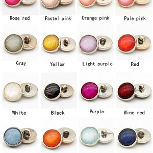 Resin Pearl Buttons-10pcs Colorful Gold Button for Pajamas/blazer/coat ...