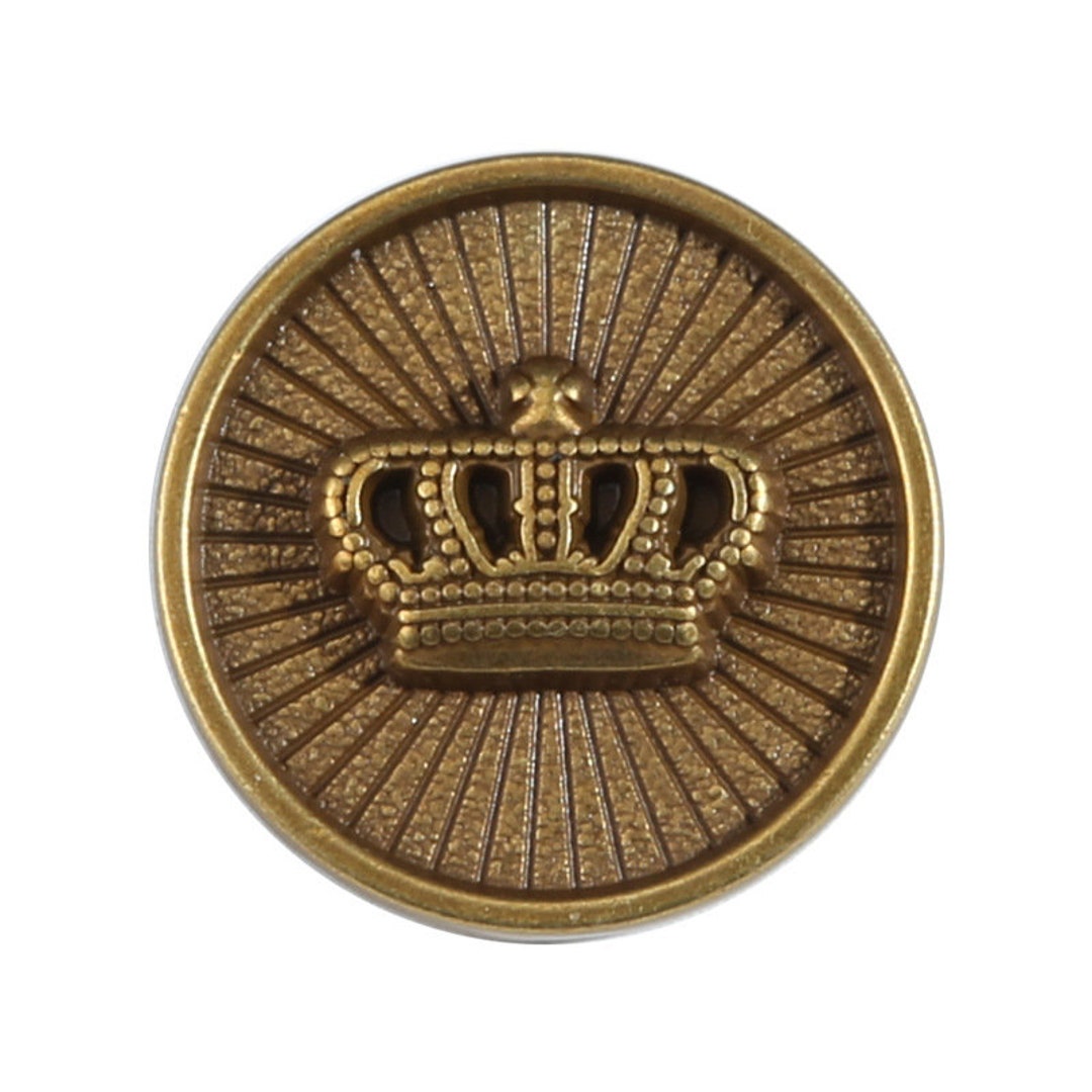 Metal Crown Buttons-6pcs Antique Gold Bronze Vintage Button for Sewing ...