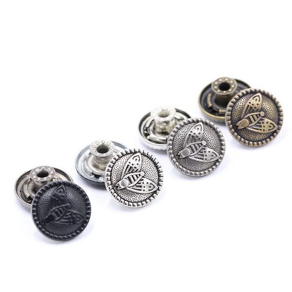 Black Vintage Metal Buttons - Etsy