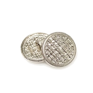 Metal Weave Buttons: Grid Design for Sewing - 6 Pcs - Etsy