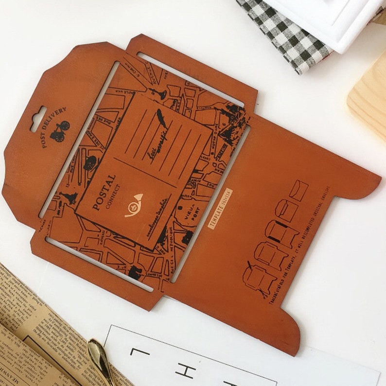 Wood Envelope Template Handmade Wooden Pendant for Box/paper Bag ...