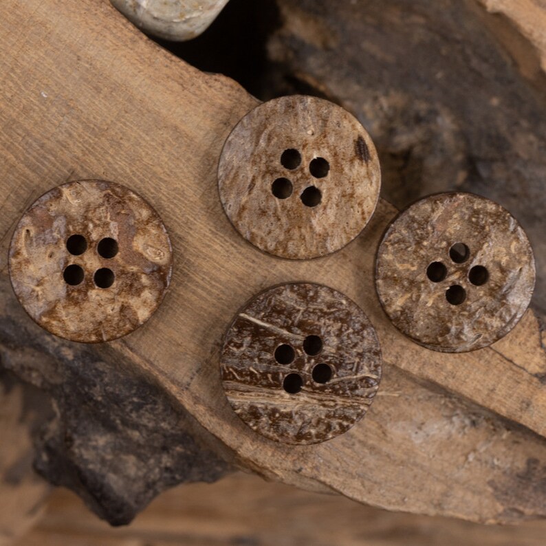 Natural Coconut Buttons: Vintage Sewing Supplies, 20 Pcs - Etsy