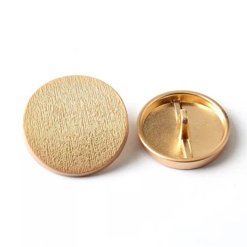 Metal Curved Buttons-6pcs Matte Gold Frosted Button for Cardigan/blazer ...