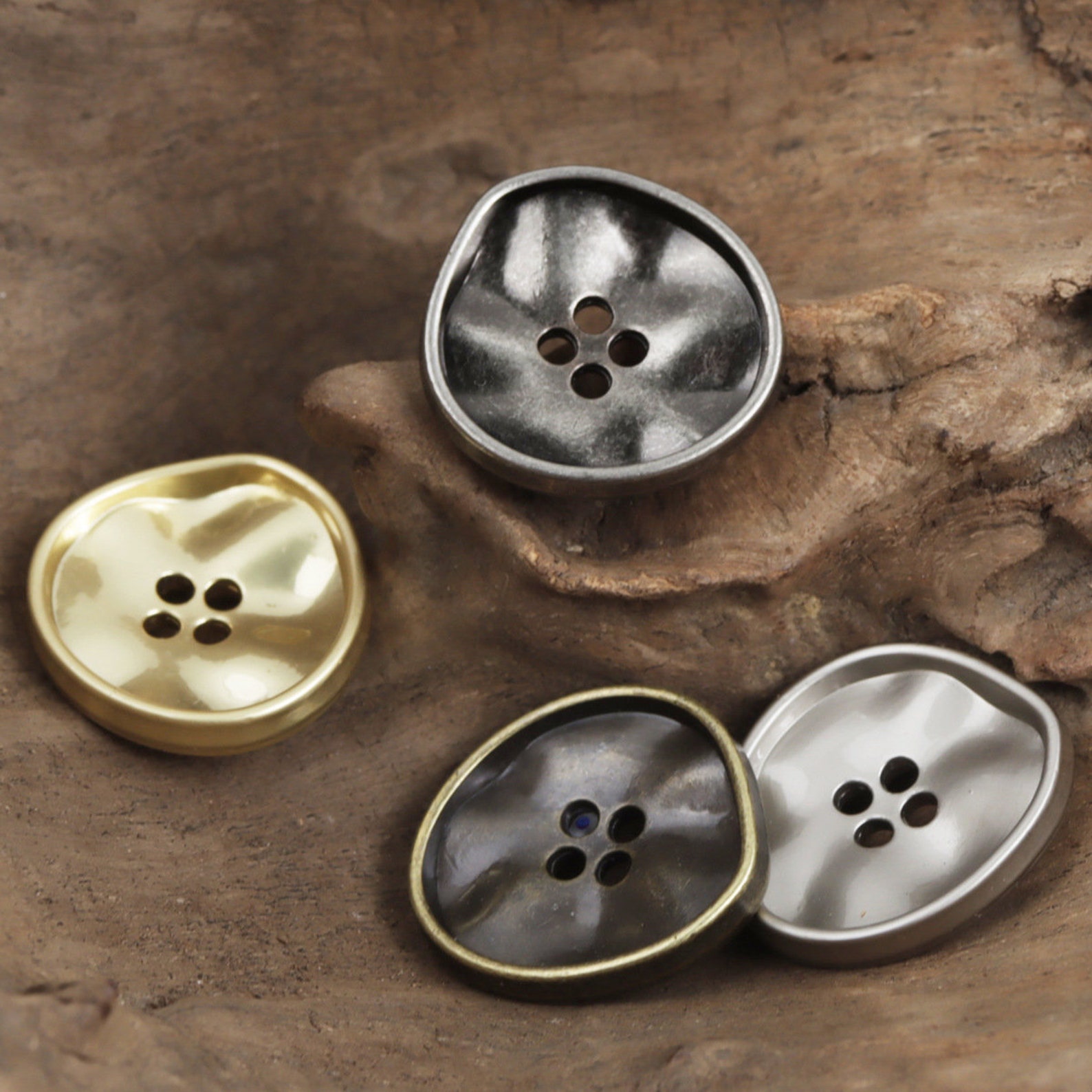 Metal Irregular Buttons: Triangle, Gold Nickel Black, Sewing Blazer ...