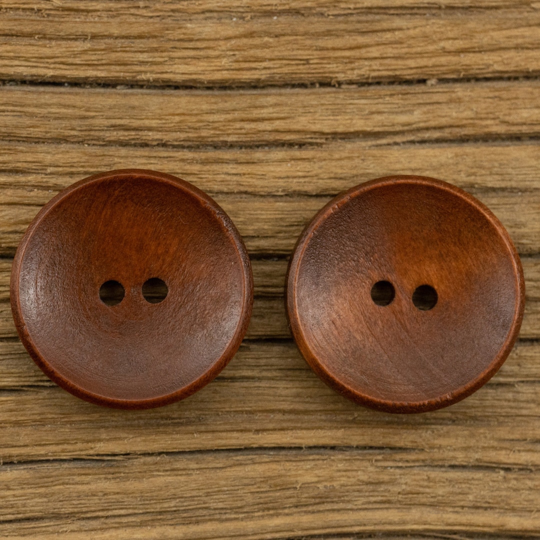 Dark Brown Wood Buttons: Vintage Style Sewing Supplies(20/50/100/200pcs ...