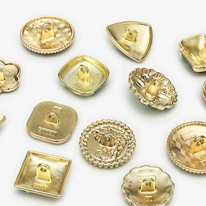 Metal Irregular Buttons-6pcs Vintage Baroque Painted Shank Button for ...