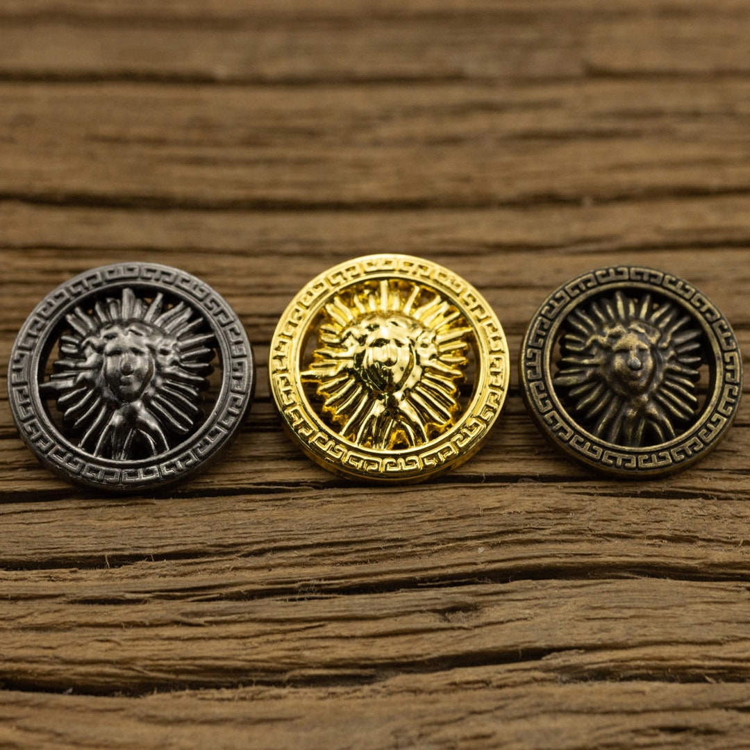 Metal Indian Buttons-10pcs Gun Black/gold/bronze Hollow Button for ...