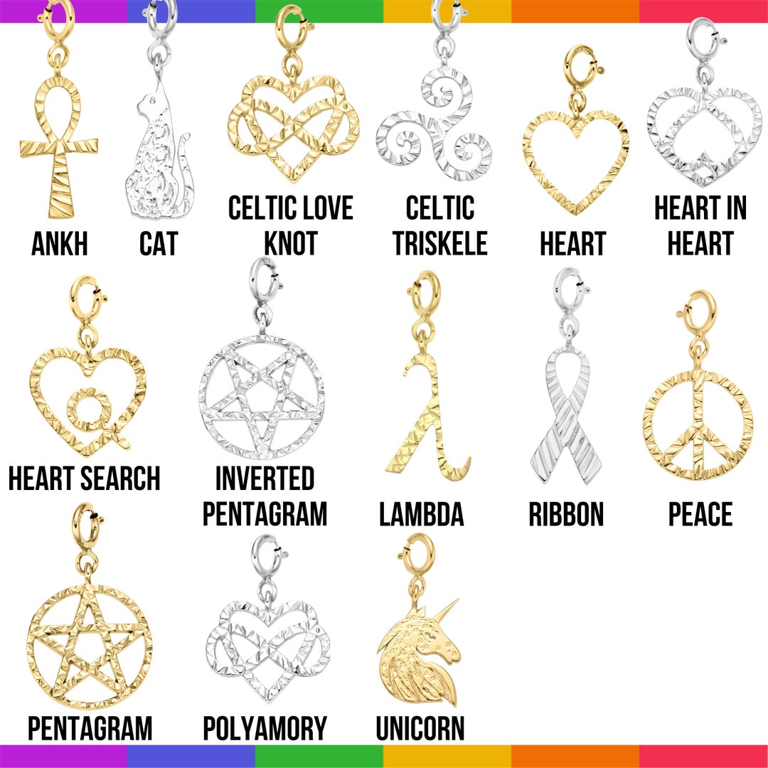 Silver Ankh Peace Sign Necklace, Pentagram Necklace, Celtic Pendant ...