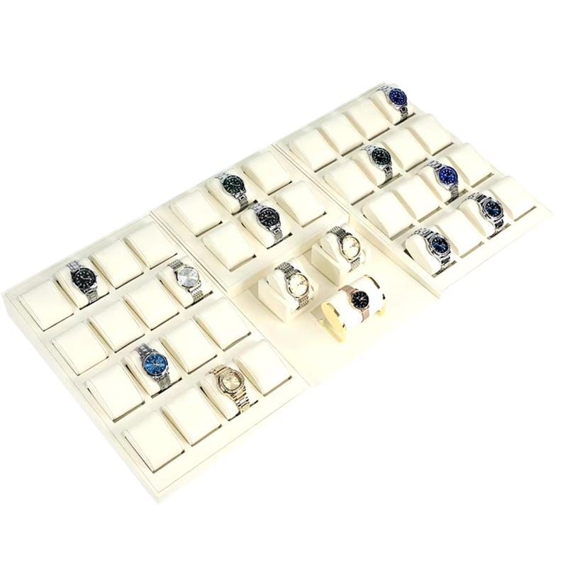 Elegant Suede Watch Display Showcase Storage for Watch Collectors ...