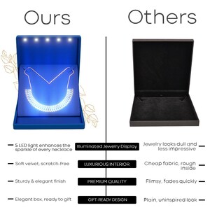 Elegant Luxury Necklace LED Light Box for Holder, Storage, Gift ...