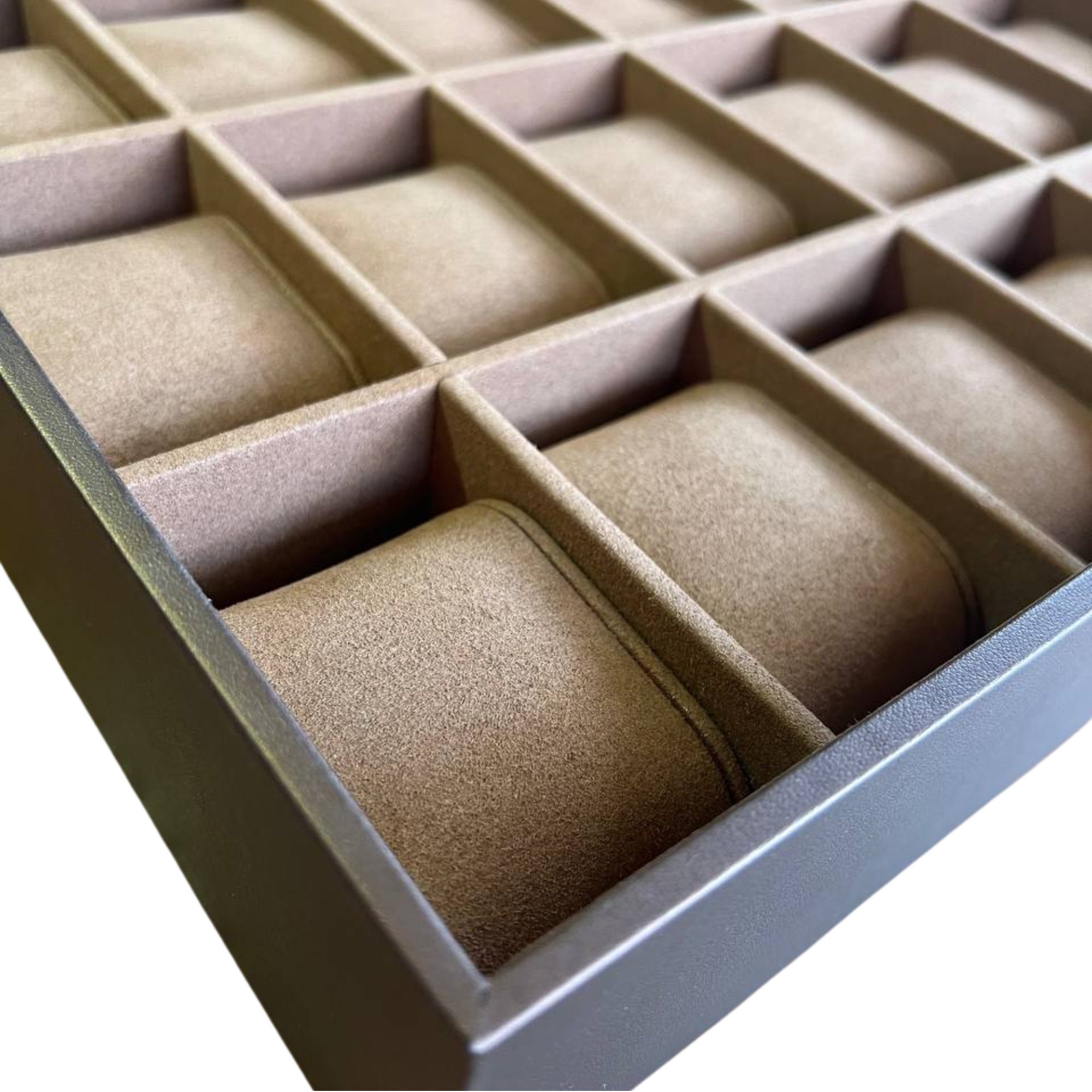 Coffee Brown Stack-able Watch Tray | 18 Slots (3 by 6 Watch) Tray for ...