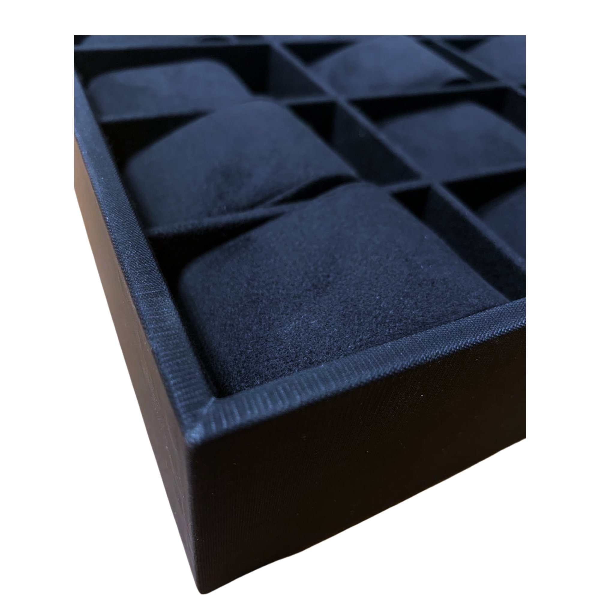 Elegant Deep Black Stackable Watch Tray 18 Slot Watch Tray 3 by 6 Watch ...