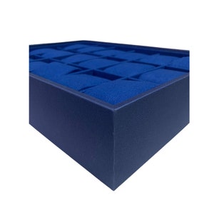 Elegant Deep Blue Stackable Watch Tray | 18 Slot Watch Tray | 3 by 6 ...
