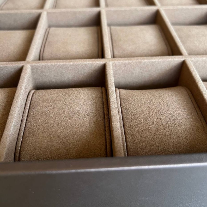 Coffee Brown Stack-able Watch Tray | 18 Slots (3 by 6 Watch) Tray for ...