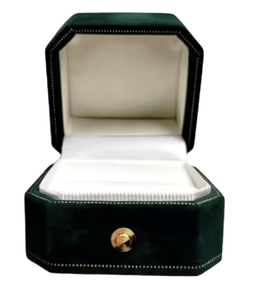 Green Vintage Design Jewelry Ring Box Luxury Wedding Ring Box Proposal ...