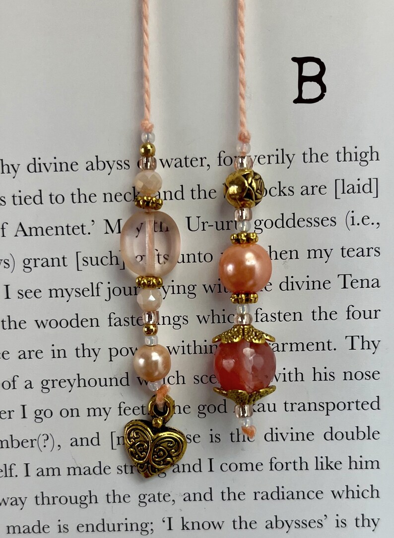Beaded Peach Bookmark - Etsy