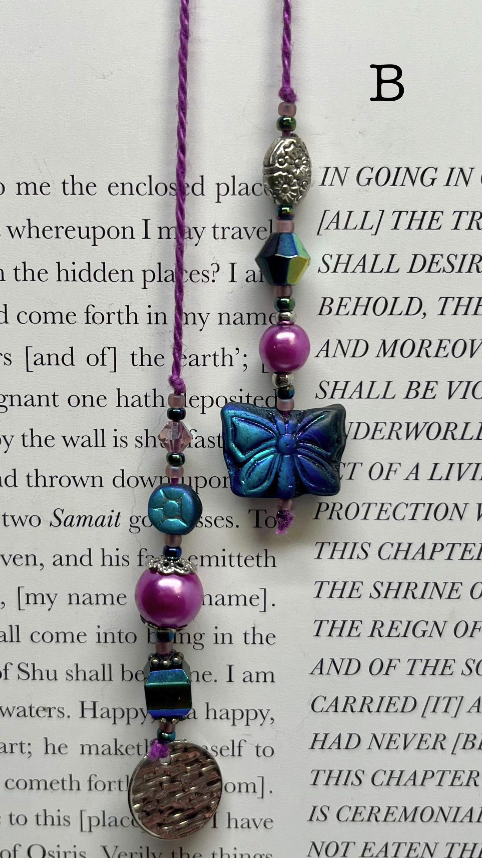 Beaded Purple Bookmark - Etsy