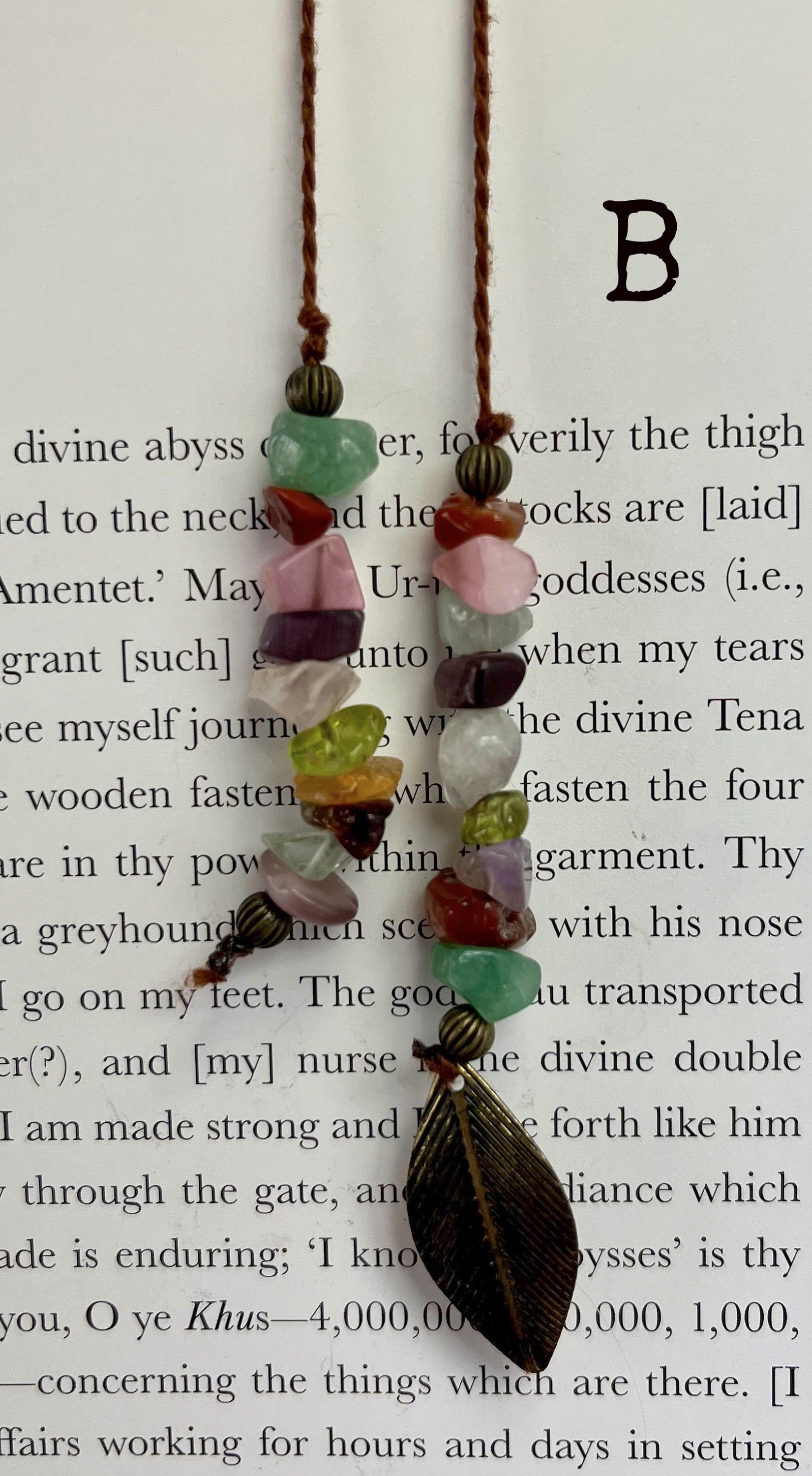 Beaded Stone Chip Bookmark - Etsy