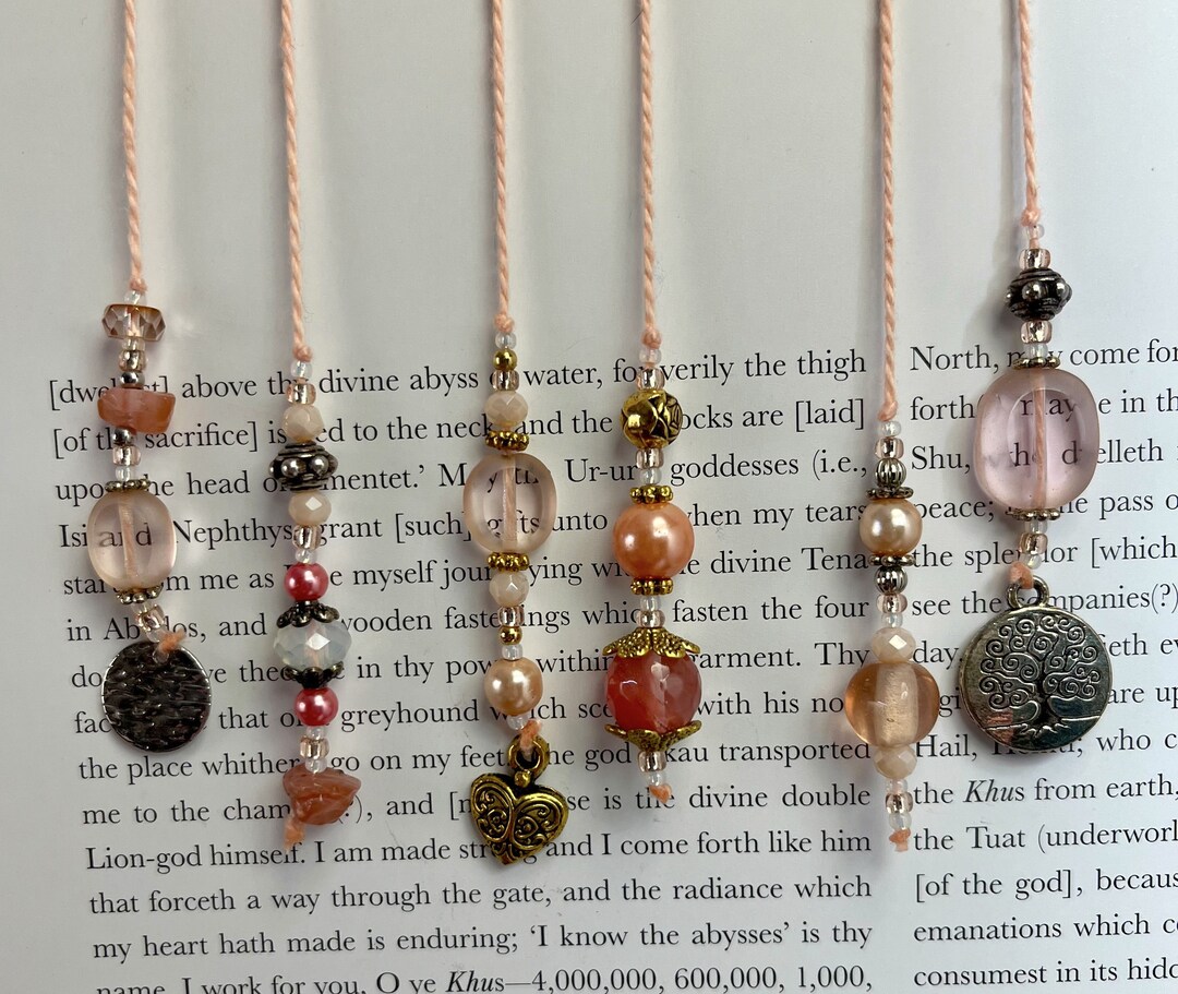 Beaded Peach Bookmark - Etsy