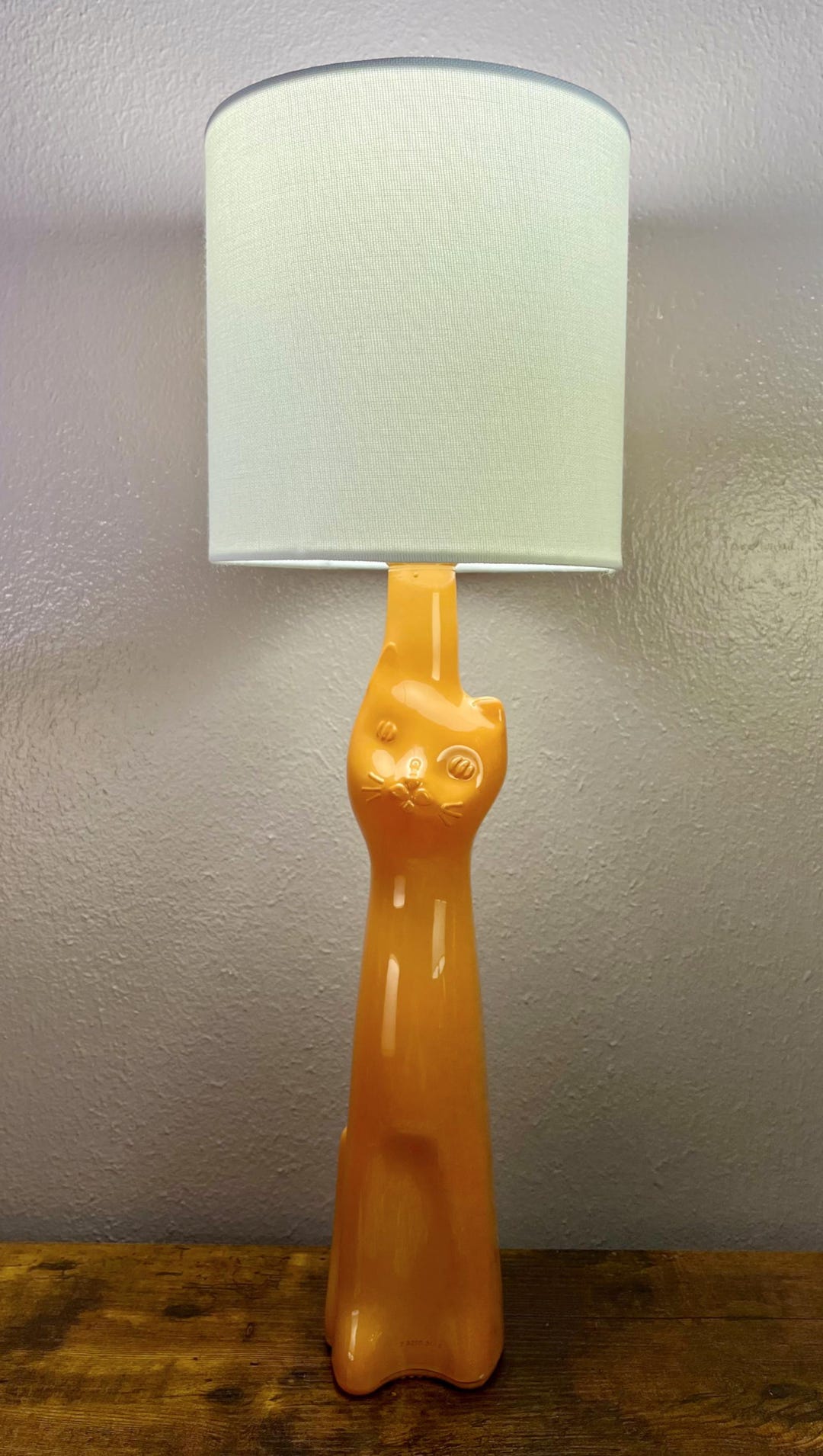 Orange Cat Lamp - Etsy
